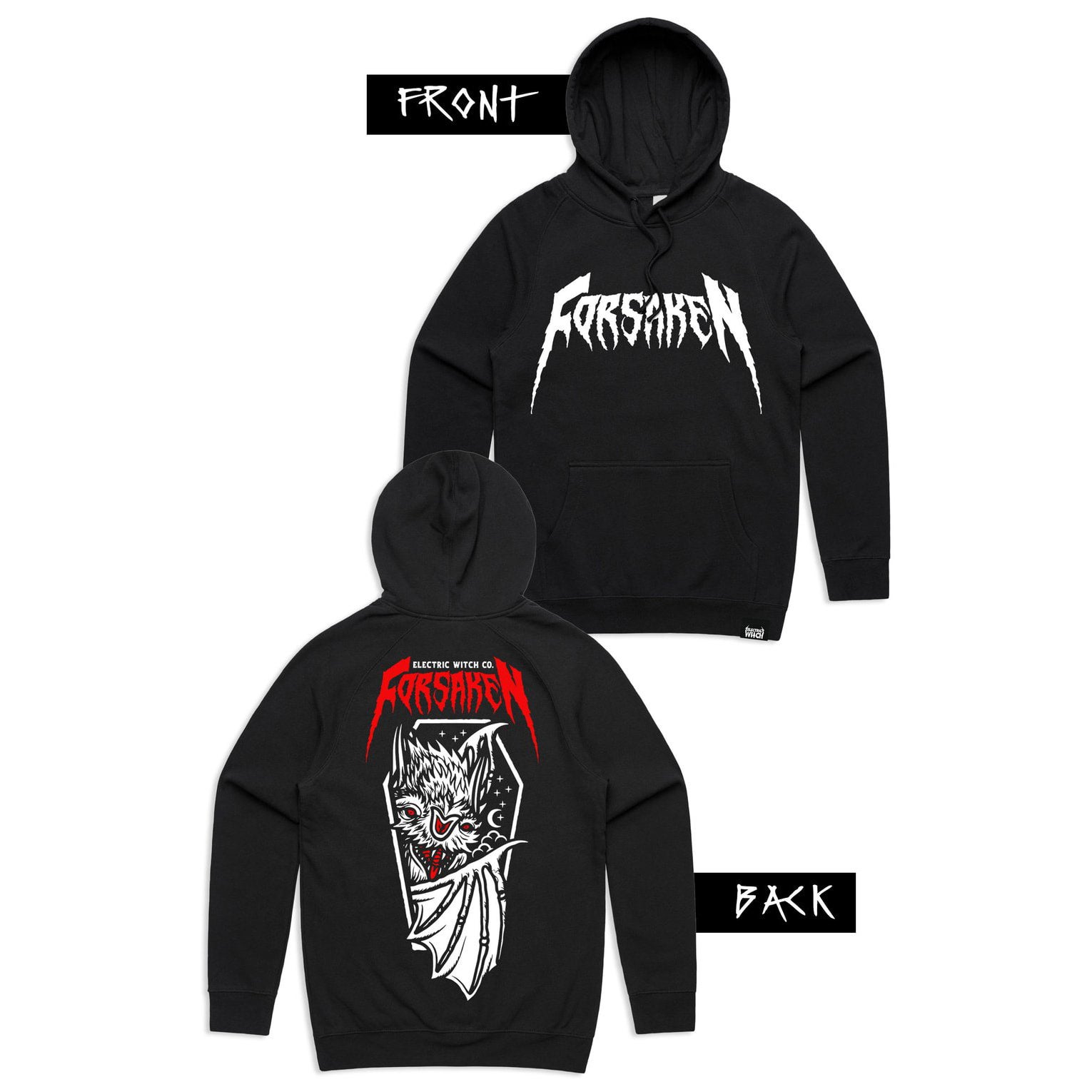 Forsaken Pullover Jumper by Electric Witch Hoodie Goth Emo Black Jumper ...