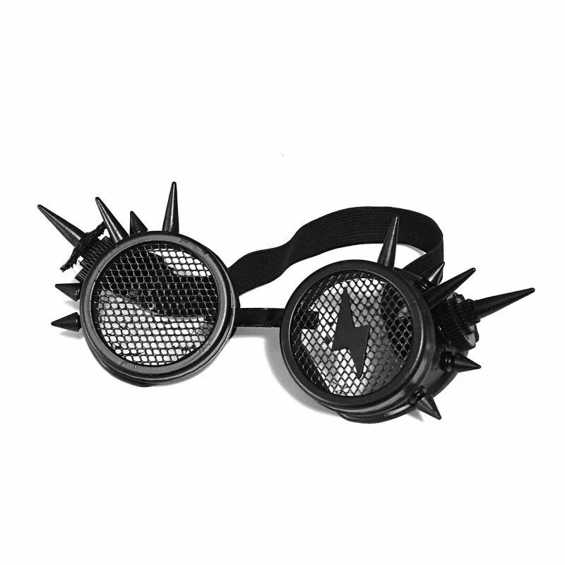 Industrial Mesh Black Spike Apocalyptic Goggles | ALT CVLT