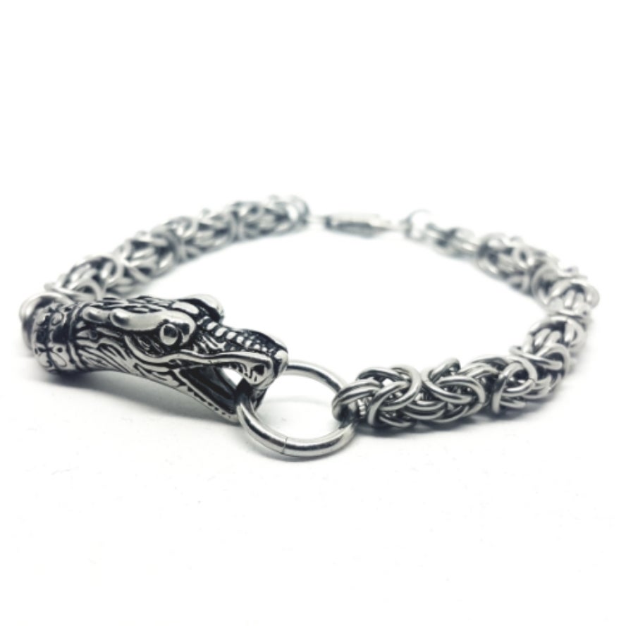 Ouroboros Infinity Bracelet Stainless Steel Handcrafted Chainmaille ...