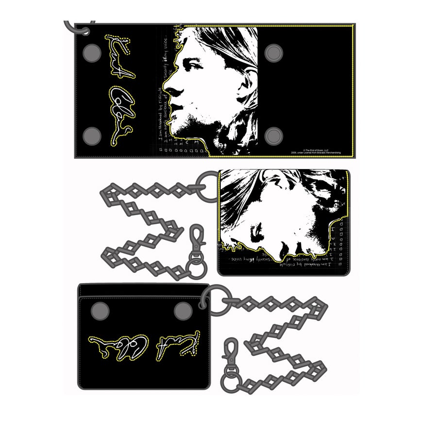 Official Licensed Kurt Cobain NIRVANA Wallet with Keychain | ALT CVLT