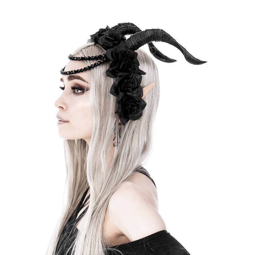 Tiefling Rose Gothic Crown Headpiece | ALT CVLT