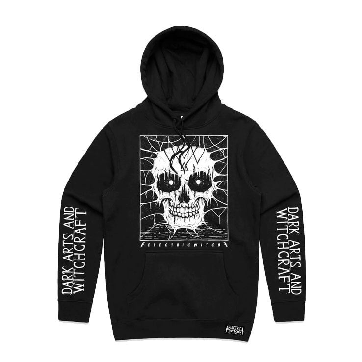 Electric Witch Dark Arts Hood Black Goth Emo Punk Witch Hoodie Jumper ...