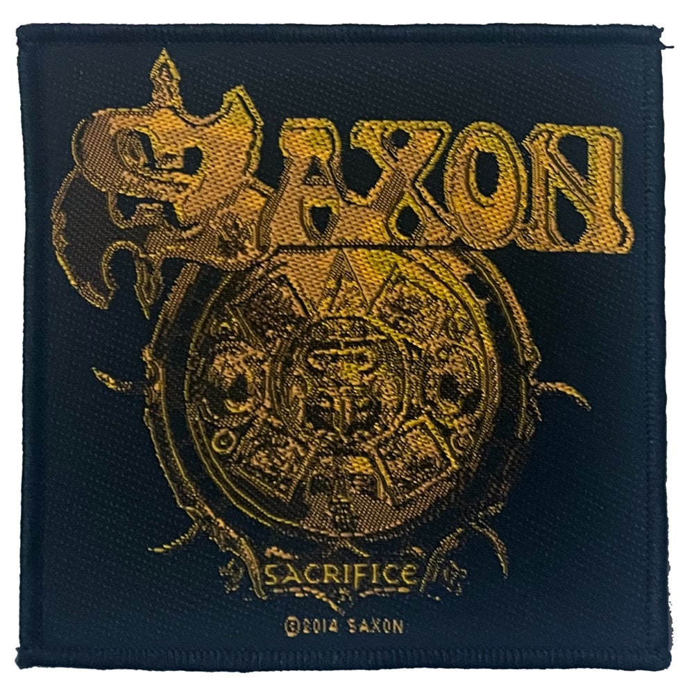 SAXON Sacrifice Patch Sew On Woven Official Band Merch | ALT CVLT