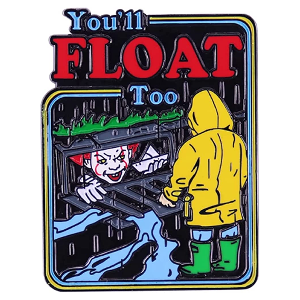 IT Float Horror Movie Lapel Pin Scary Clown Classic Pennywise Red ...