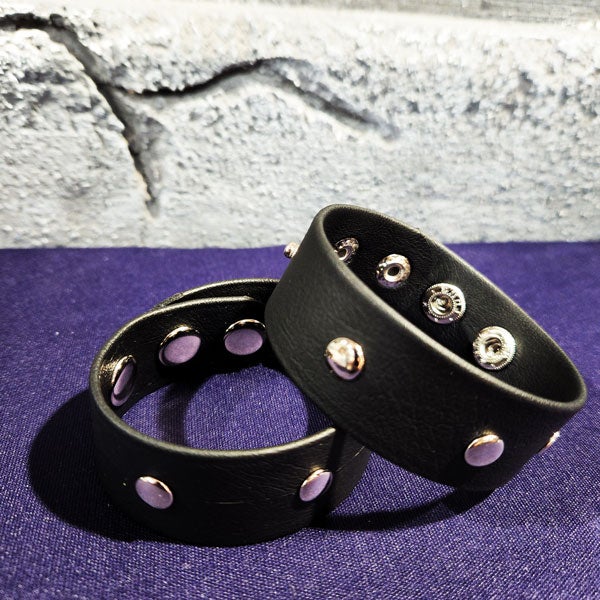 Melancholy Vegan Leather Cuff With Stainless Steel Studs Metal ...