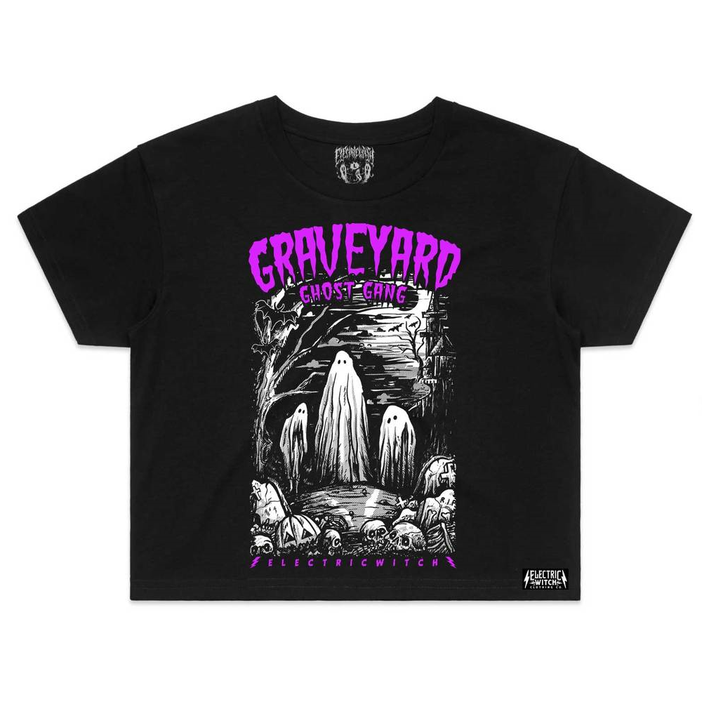Graveyard Gang Crop Top - Purple | ALT CVLT